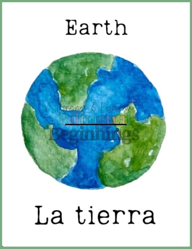 23 Bilingual Earth Day Flashcards in Spanish and English - Etsy