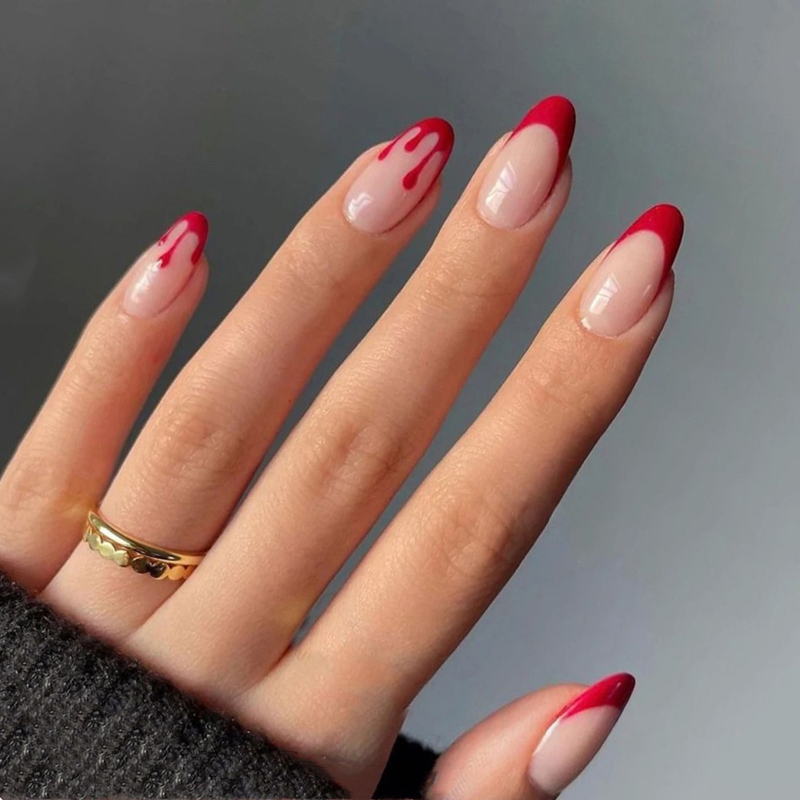 24pcs Red BLOOD French Manicure HALLOWEEN Artificial Finger - Etsy