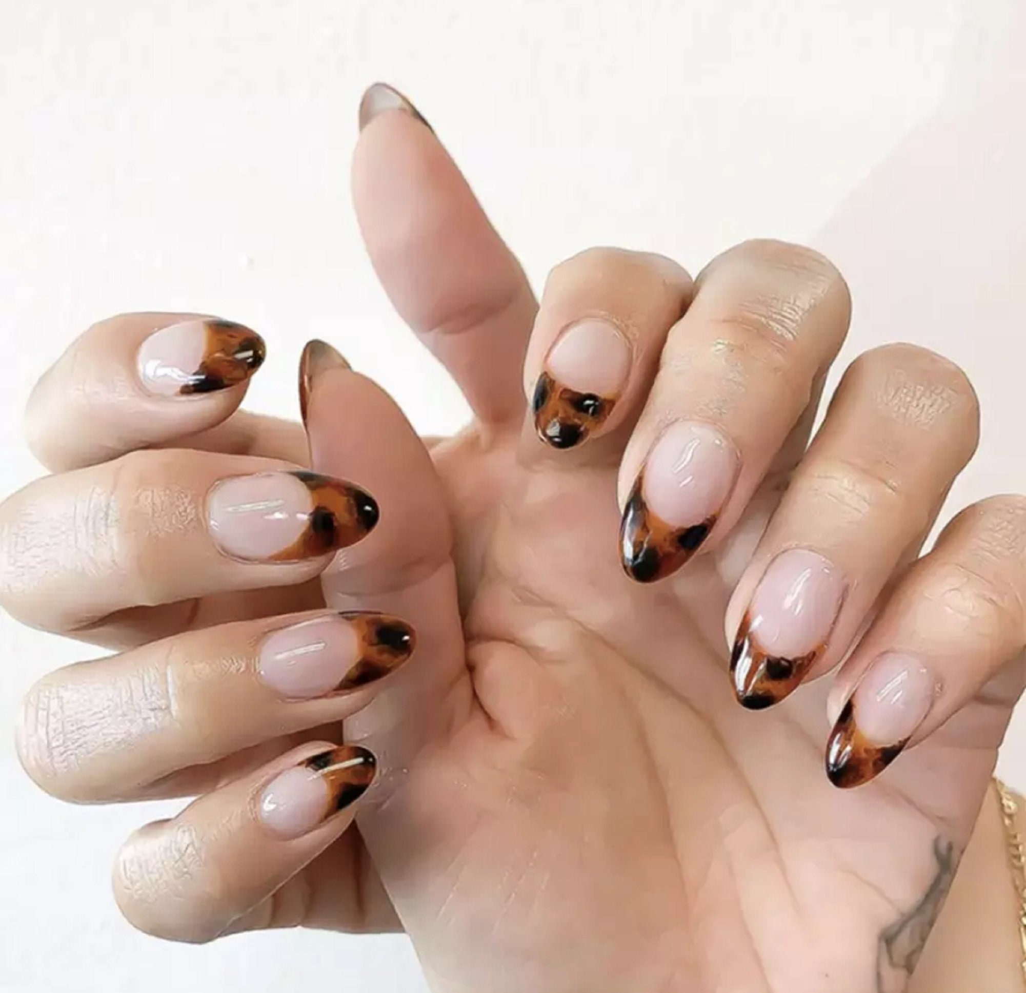 Cheetah French Tip Nail Designs