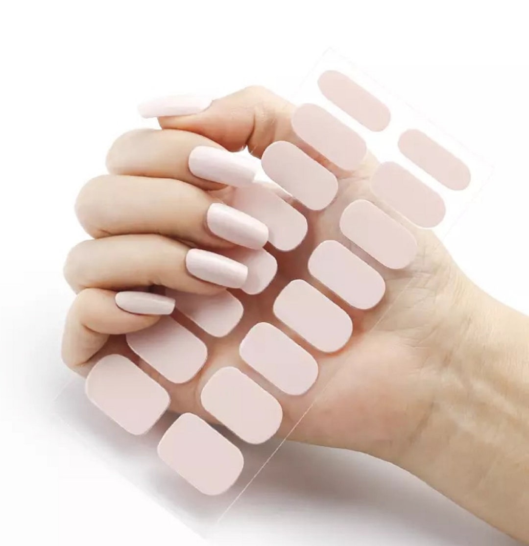16pcs Natural Baby Blush PINK Finger Nail Wraps - Etsy