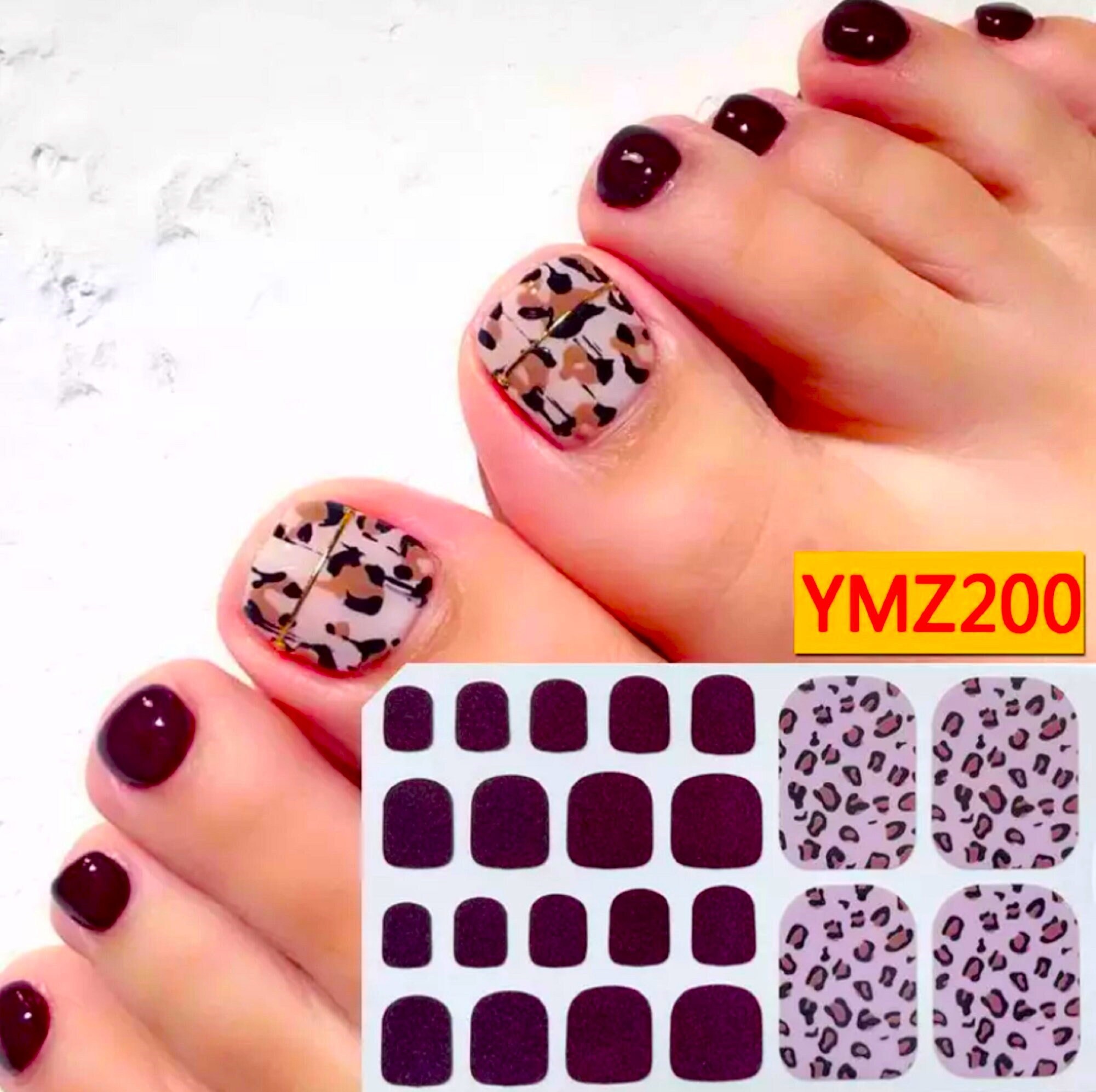 Cheetah Print Toe Nails