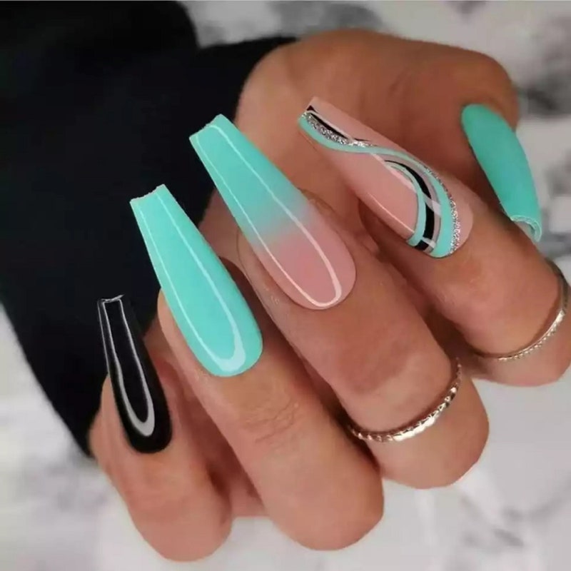 Wide False Nails - Etsy