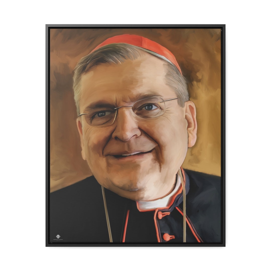 Cardinal Raymond Leo Burke, Canvas Framed Portrait - Etsy