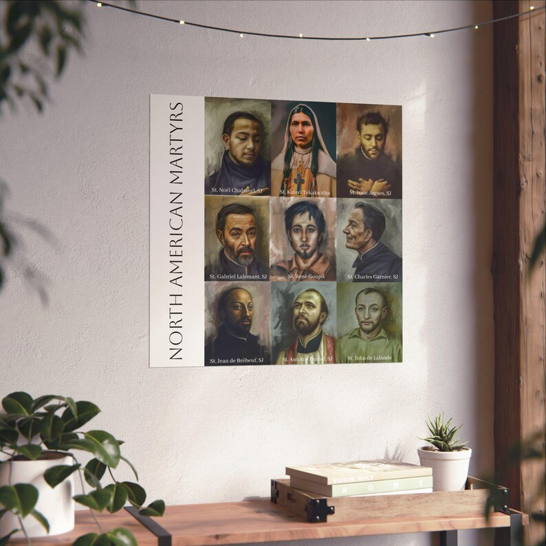 North American Martyrs Jesuit Saints Faith Courage Christian Wall Art ...