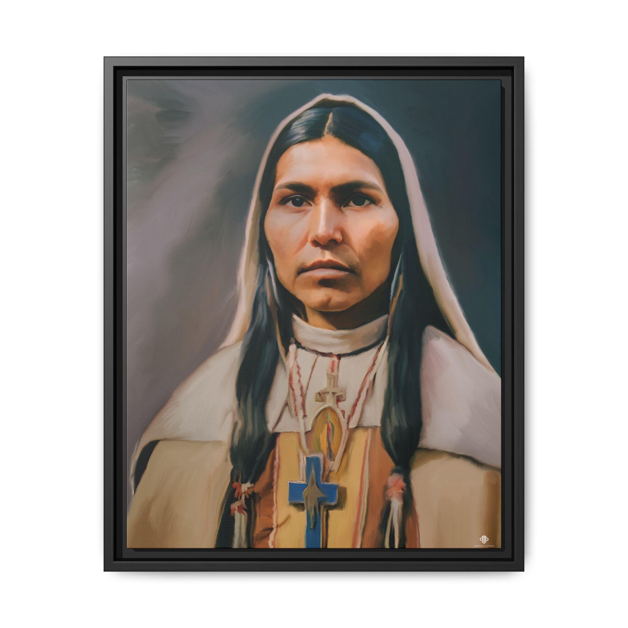 St. Kateri Tekakwitha, Canvas Wraps, Vertical Frame - Etsy