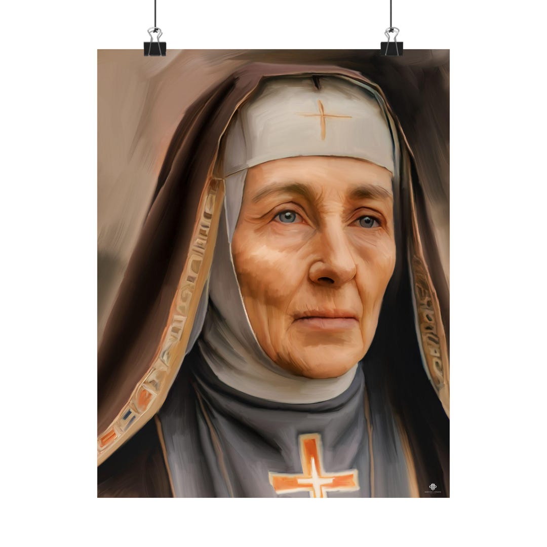 St. Hildegard of Bingen, Premium Matte Vertical Posters, Benedictine ...