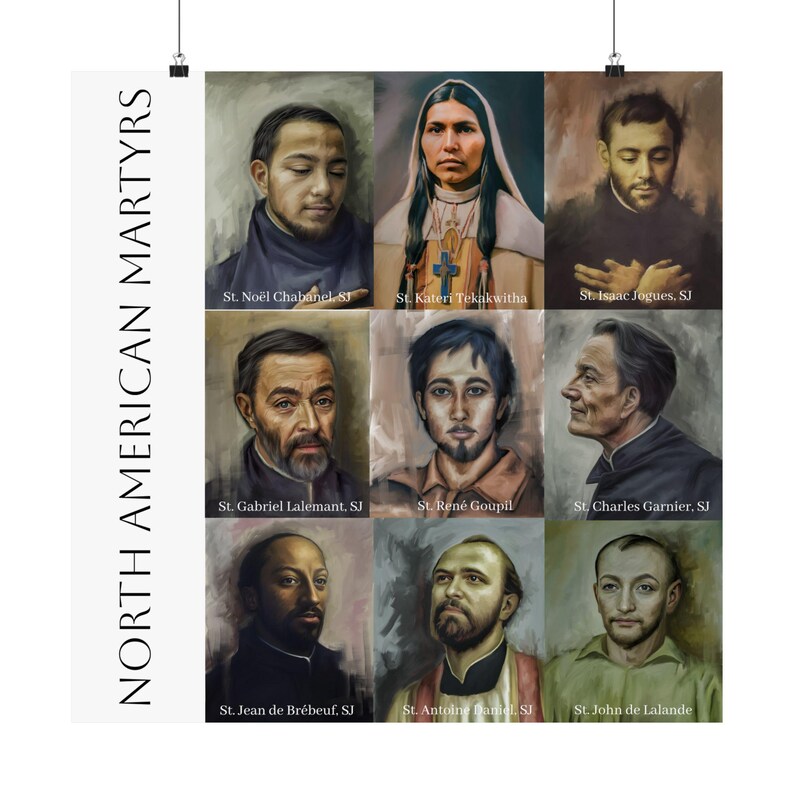 North American Martyrs Jesuit Saints Faith Courage Christian Wall Art ...