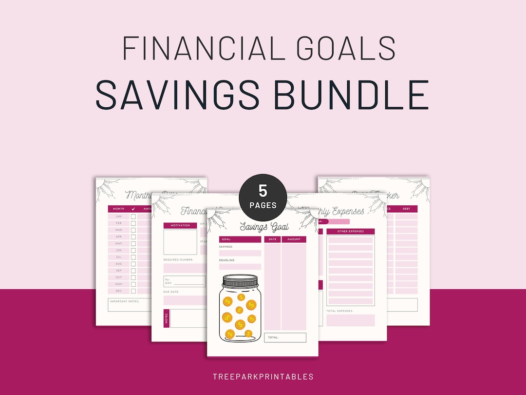 Ultimate Financial Goals Printable Bundle: Maximize Savings, Achieve ...