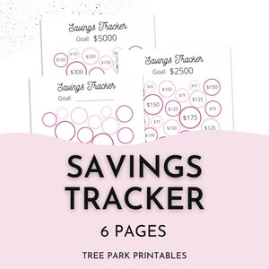 Printable Savings Tracker Bundle | Color Fill-in Sheets | Budget ...