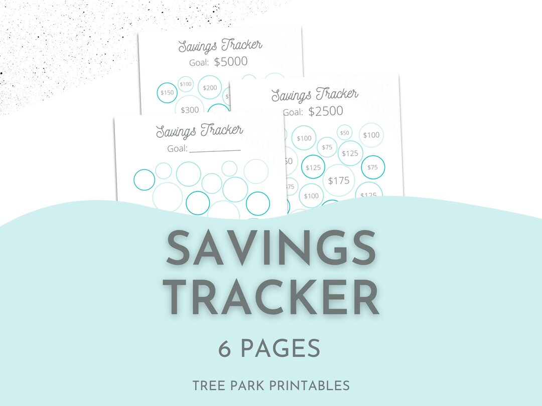 Printable Savings Tracker Bundle | Color Fill-in Sheets | Budget ...