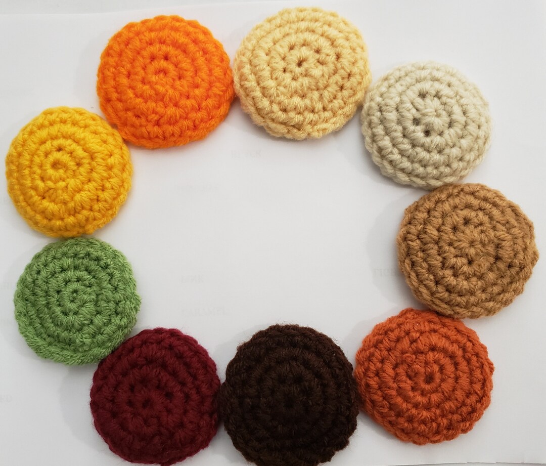 Customized Handmade Fall Themed Crochet Mini Puff Key Chains - Etsy