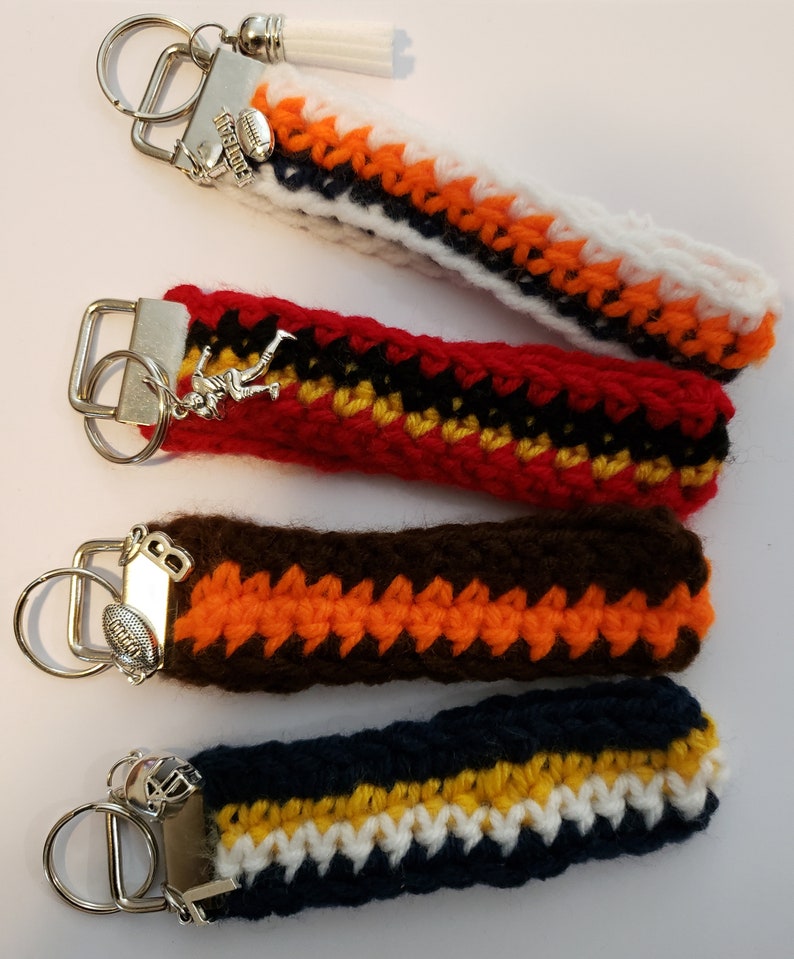 NFL Football Teams Themed Customized Handmade Crochet Fob Key - Etsy