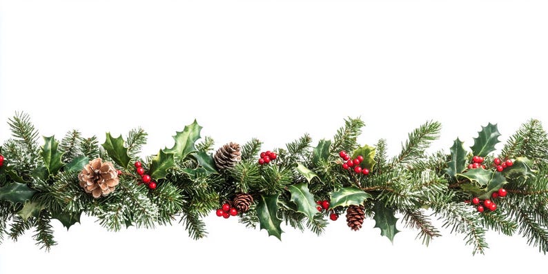 10 X Traditional Christmas Borders/edges Downloadable Clipart Bundle ...