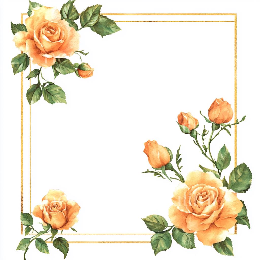 20 X Roses & Gold Frames Clipart Bundle - High Quality Jpgs ...