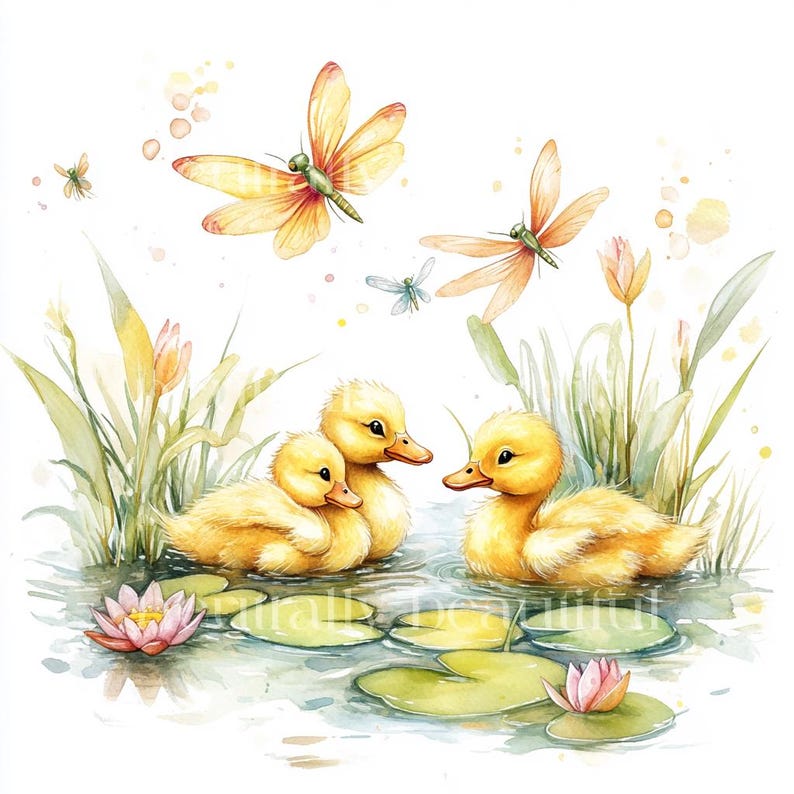 10 X Pretty Duckponds Clipart Bundle - High Quality Jpgs - Spring ...