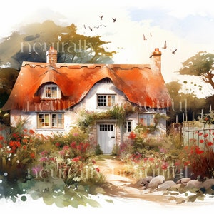 10 Countryside Cottage Prints, Landscape High Quality Downloadable Jpgs ...