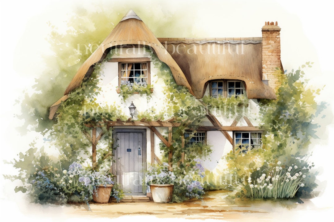 10 Countryside Cottage Prints, Landscape High Quality Downloadable Jpgs ...