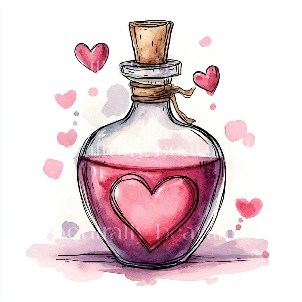 10 X Love Potion Valentine's Clipart Bundle - High Quality Jpgs ...
