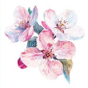 10 X Apple Blossom Clipart Bundle - High Quality Jpgs - Floral ...