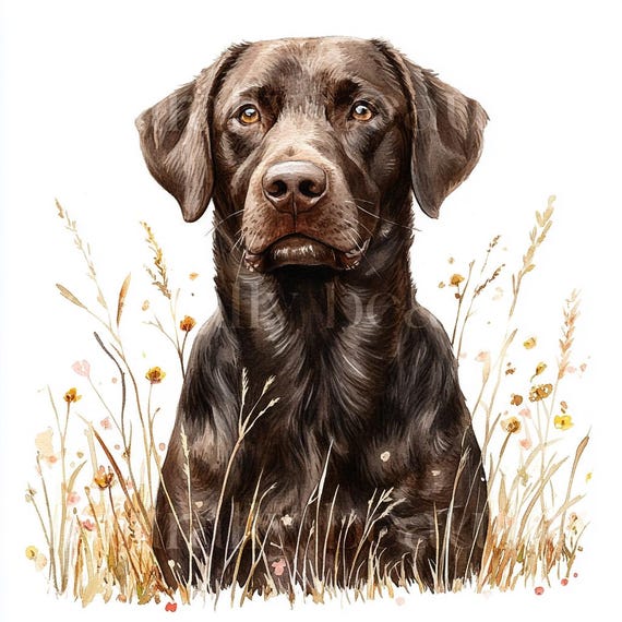 Chocolate Lab Dog Clipart