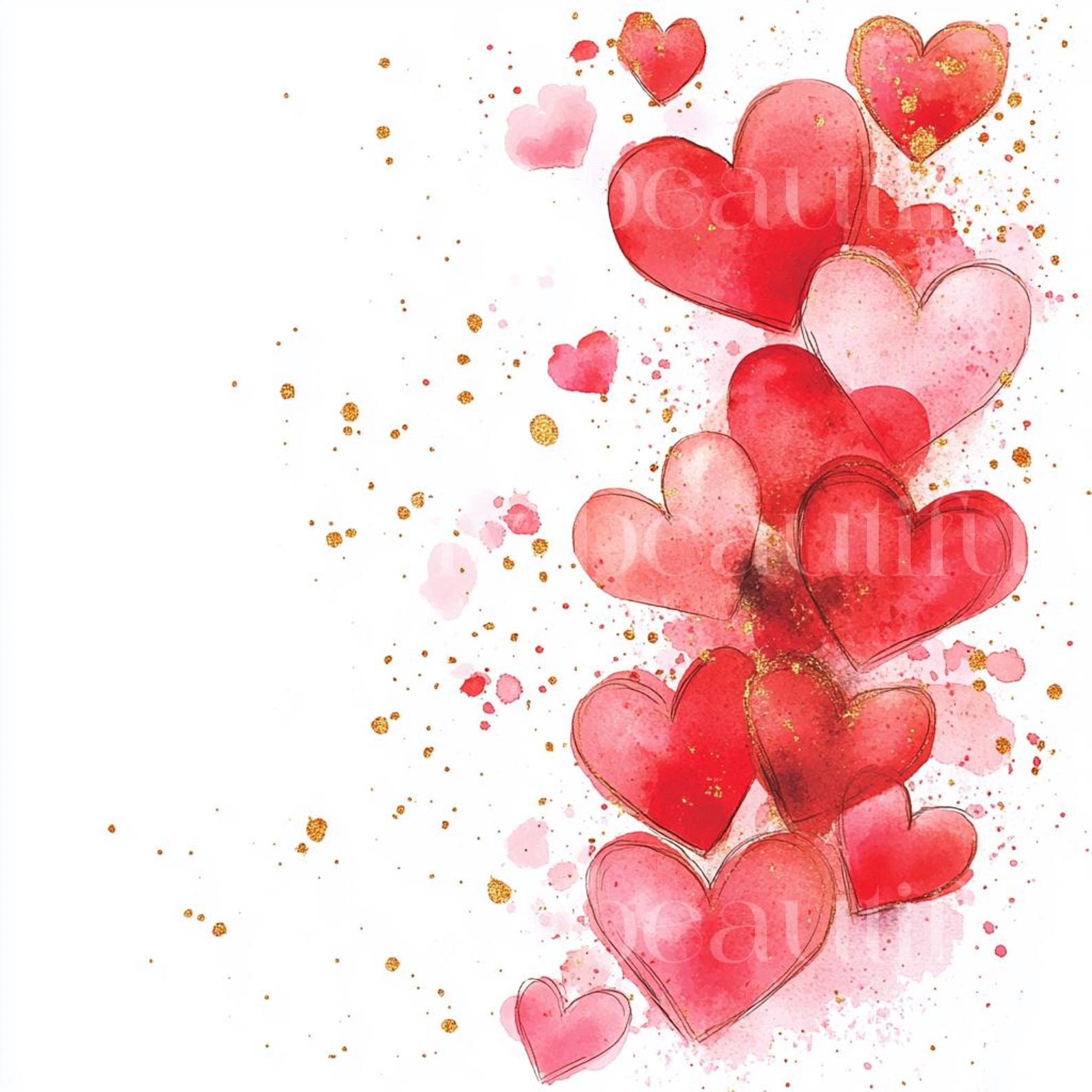 12 X Heart Corners/edges Clipart Bundle - High Quality Jpgs - Valentine ...