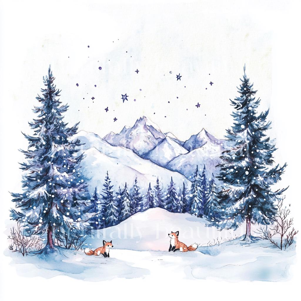 10 X Winter Fox Landscape Scenes - High Quality Jpgs - Fox Downloads ...