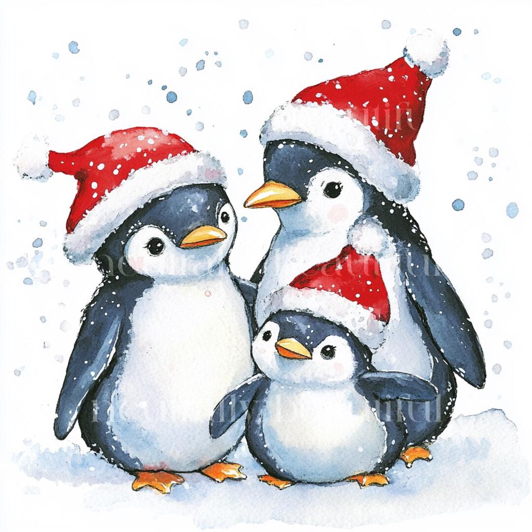 30 X Cute Christmas Penguin HUGE Clipart Bundle - High Quality Jpgs ...