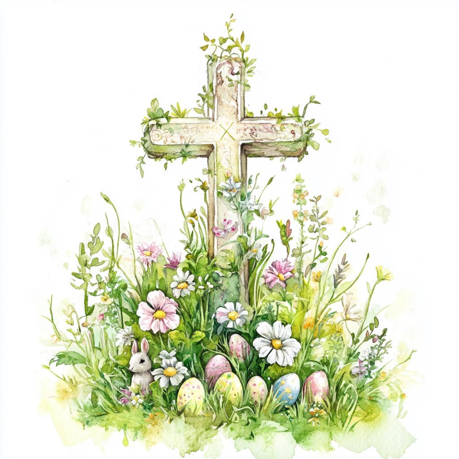 10 X Easter Christian Crosses Clipart Bundle, High Quality JPG Instant ...