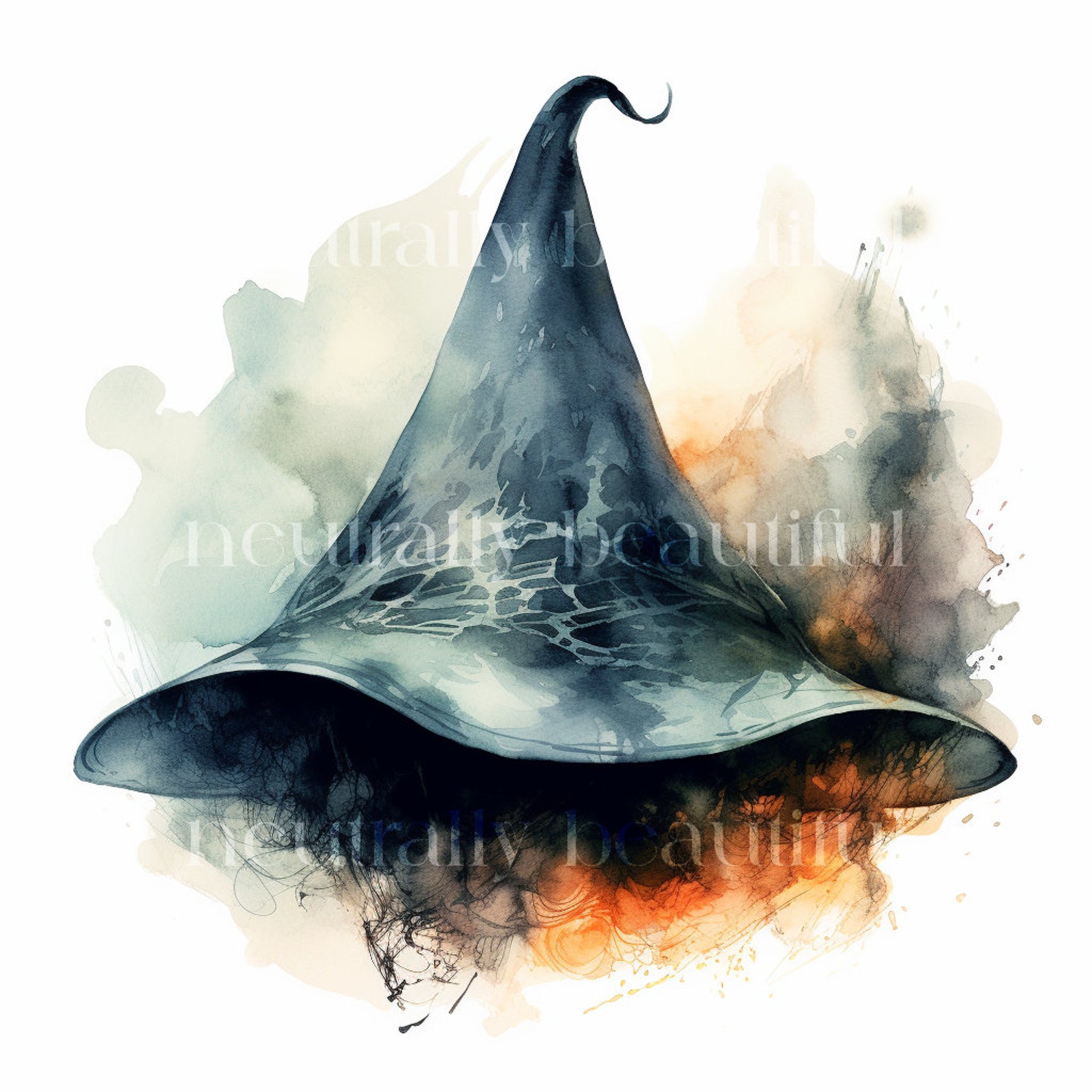 Witches Hats, Halloween Clipart - 12 High Quality Downloadable Jpgs ...