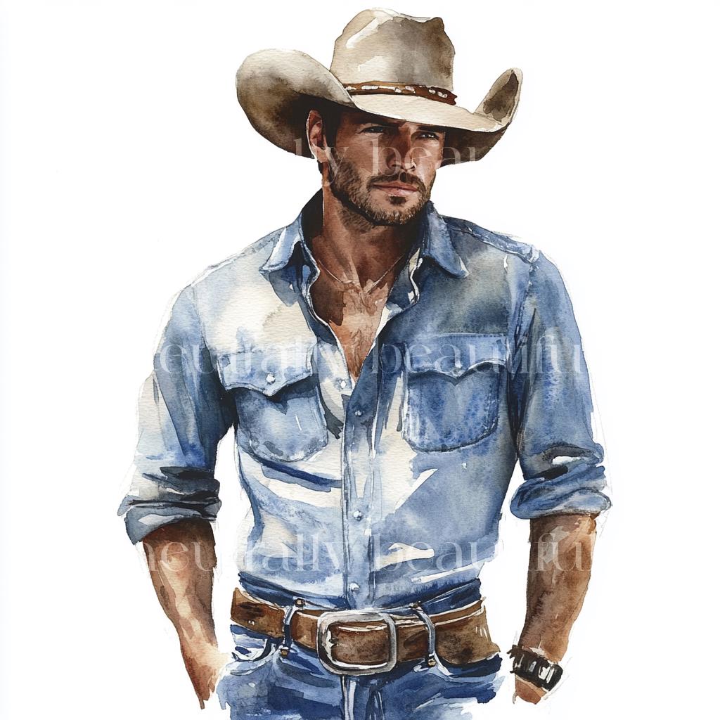 15 X Cowboys Clipart Bundle - High Quality Jpgs - Western Cowboy ...