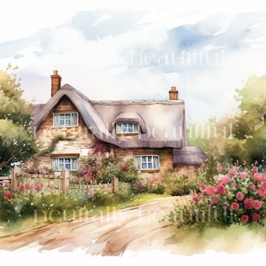 10 Countryside Cottage Prints, Landscape High Quality Downloadable Jpgs ...