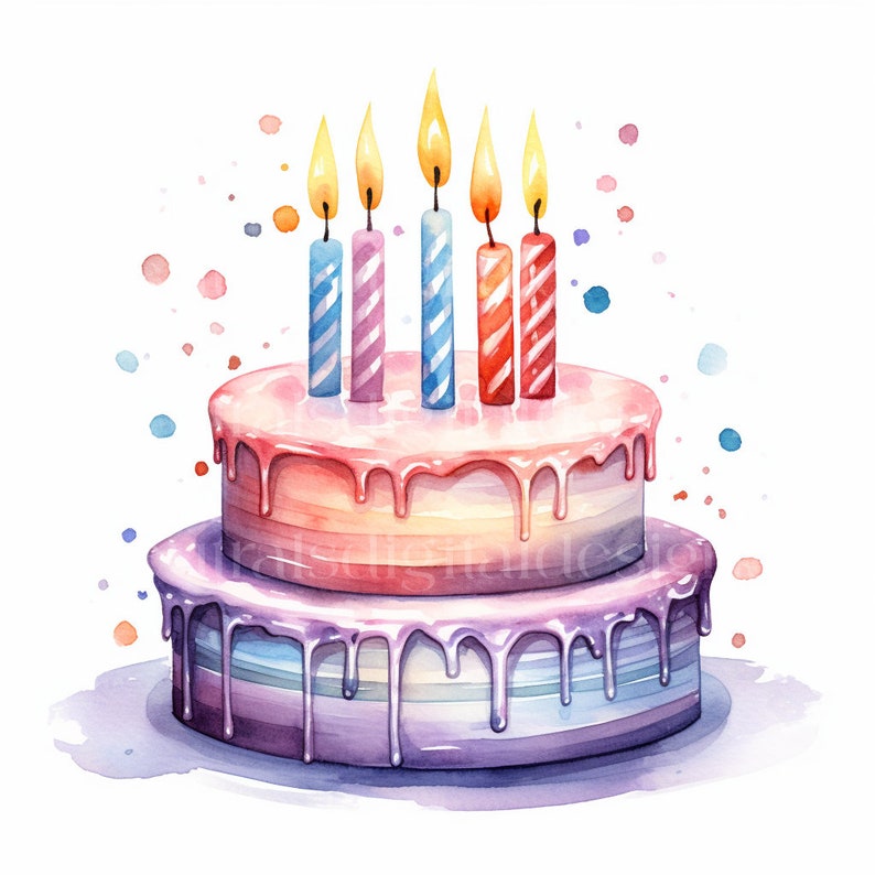 15 X Birthday Cakes Downloadable Clipart Pack - High Quality Jpgs ...