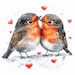 10 X Robins & Hearts Clipart Bundle - High Quality Jpgs - Romantic ...