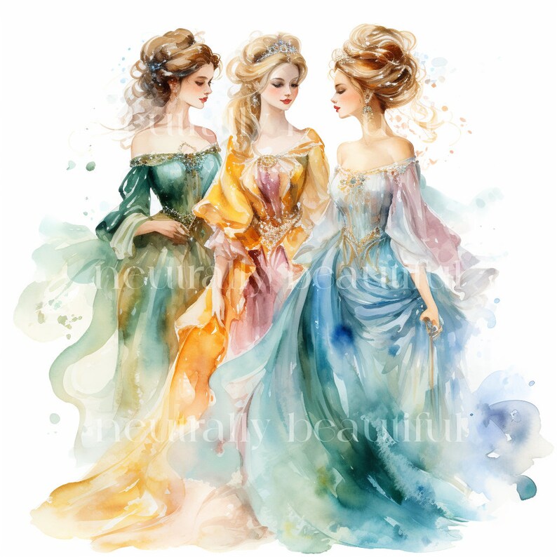 Colourful Renaissance Ladies - 10 High Quality Downloadable Jpgs ...