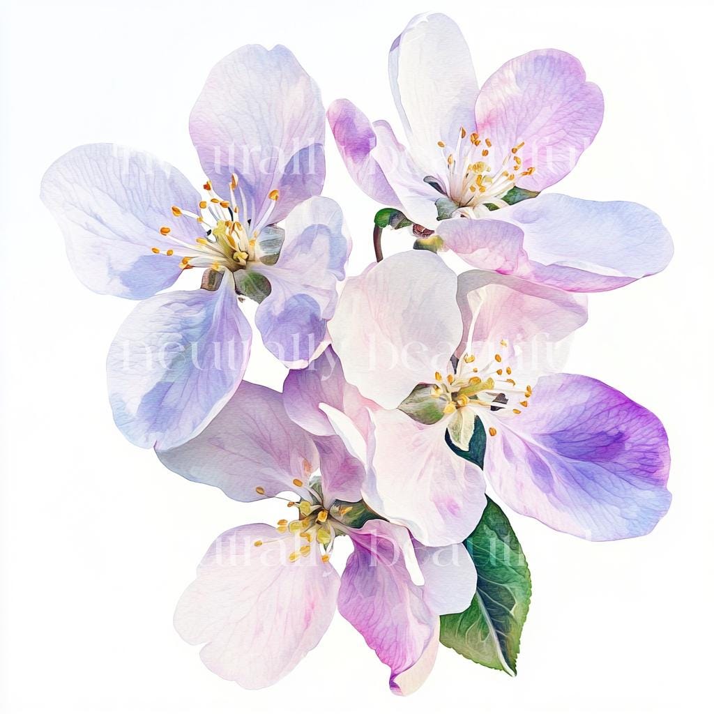10 X Apple Blossom Clipart Bundle - High Quality Jpgs - Floral ...