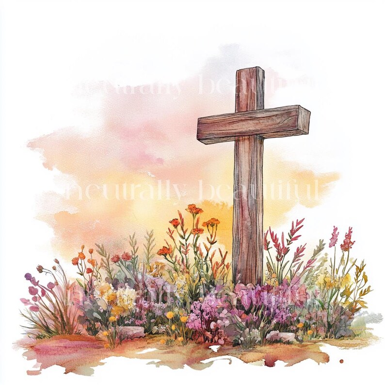 10 X Easter Christian Cross Scenes Clipart Bundle, High Quality JPG ...