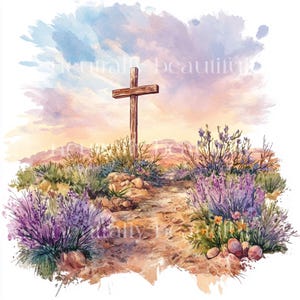 10 X Easter Christian Cross Scenes Clipart Bundle, High Quality JPG ...