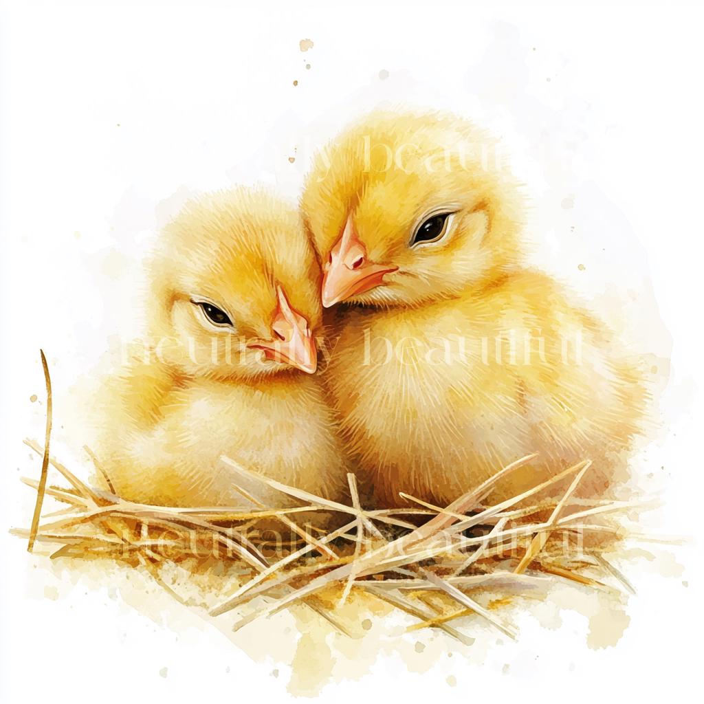 10 X Baby Chicks Clipart Bundle - High Quality Jpgs - Spring Baby ...