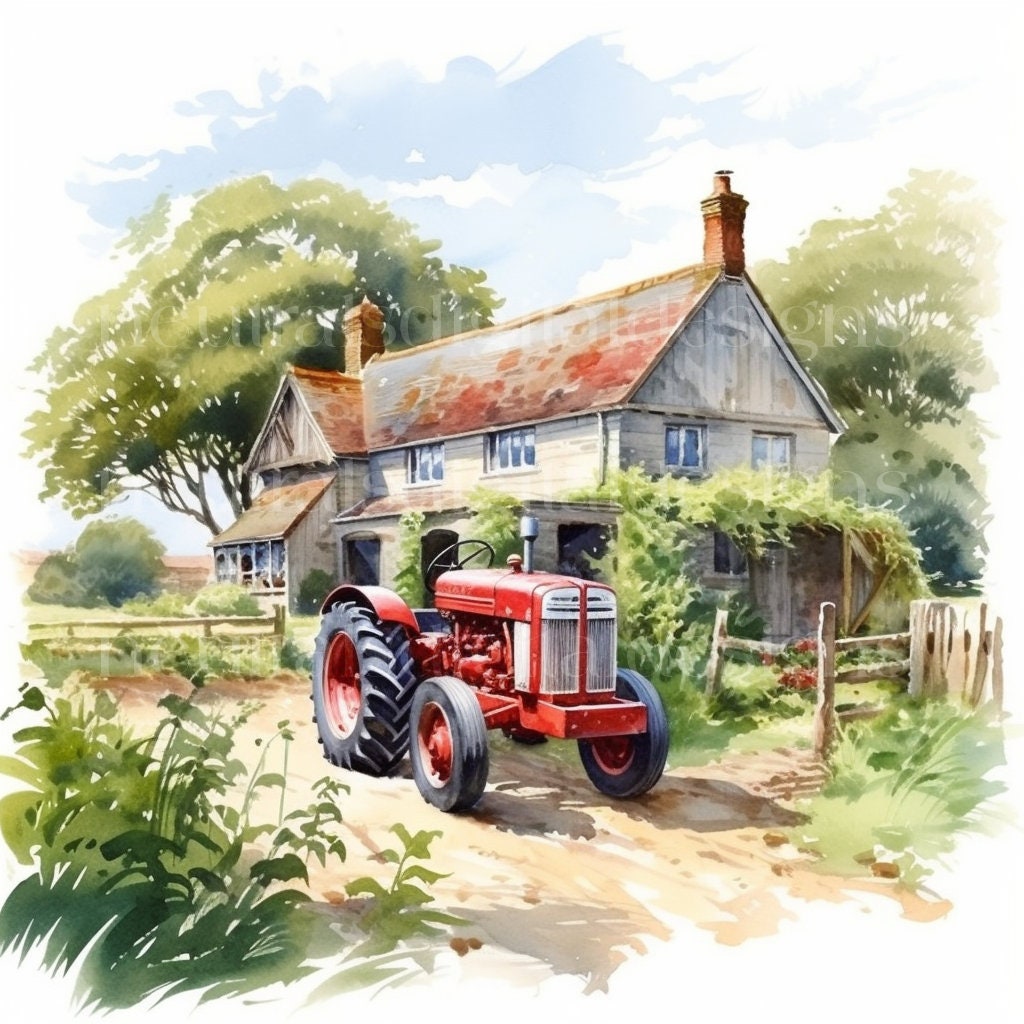 12 Pretty Rural Farmhouse Clipart, High Quality Downloadable Jpgs ...