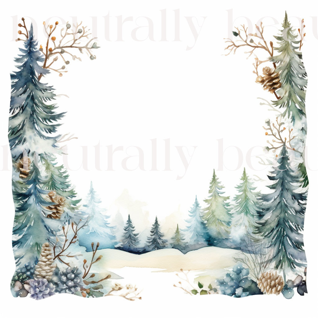 20 X Christmas Themed Borders & Edges Downloadable Clipart - Festive ...