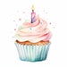20 X Birthday Cupcakes Downloadable Clipart Pack - High Quality Jpgs ...
