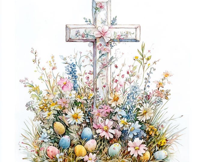 10 X Easter Christian Cross Scenes Clipart Bundle, High Quality JPG ...