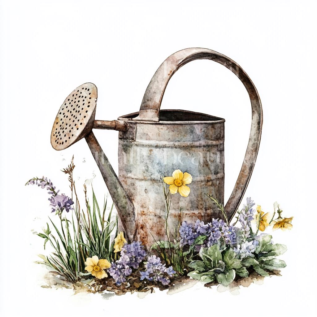 10 X Garden Watering Can Clipart Bundle - High Quality Jpgs - Gardening ...