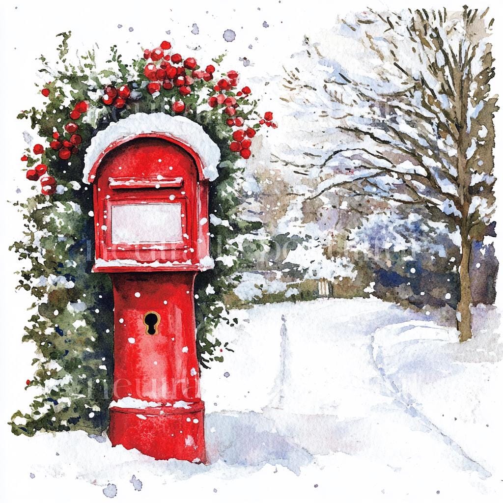 10 X Christmas Christmas Postbox - High Quality Jpgs - Postal Box ...
