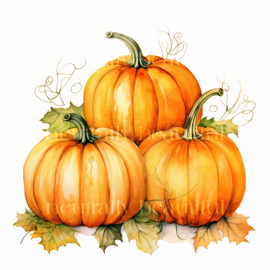 Autumn/fall Pumpkins - 12 High Quality Downloadable Jpgs - Flower ...