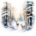 Reindeer Woodland Watercolour Clipart - 10 High Quality Downloadable ...