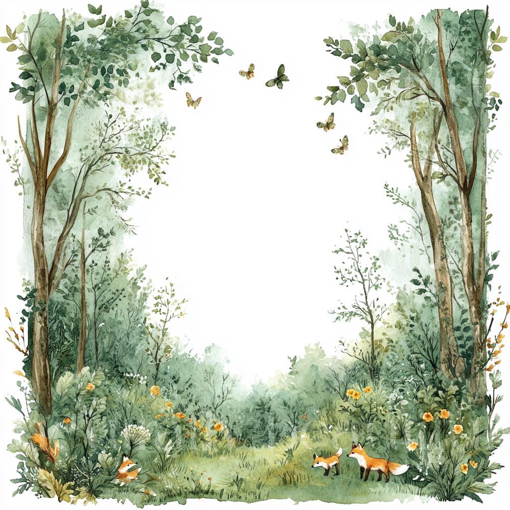 20 X Forest Woodland Animals Themed Borders & Edges Downloadable ...