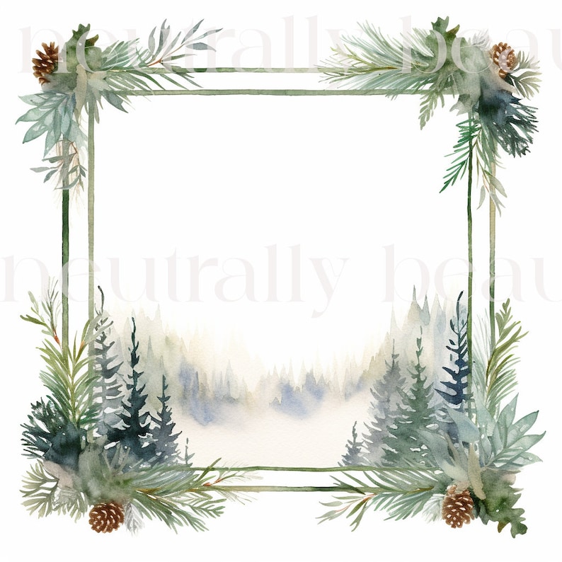20 X Christmas Themed Borders & Edges Downloadable Clipart Festive ...