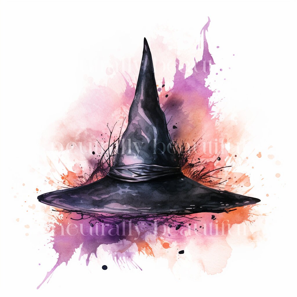 Witches Hats, Halloween Clipart 12 High Quality Downloadable Jpgs ...