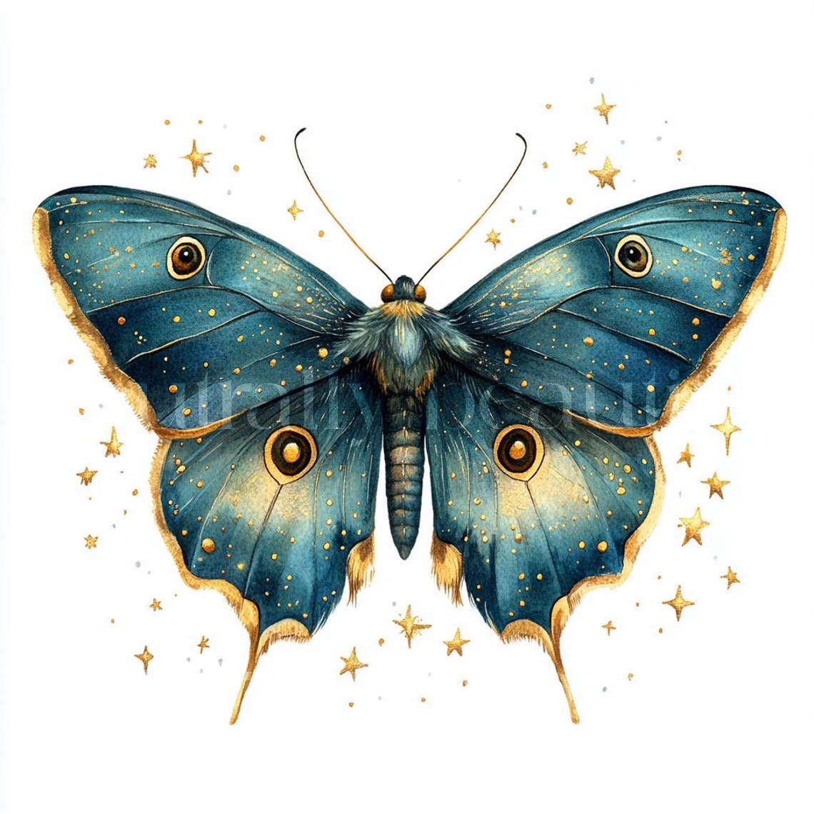 12 X Mythical Moon Moths Clipart - High Quality JPG Bundle - Spiritual ...